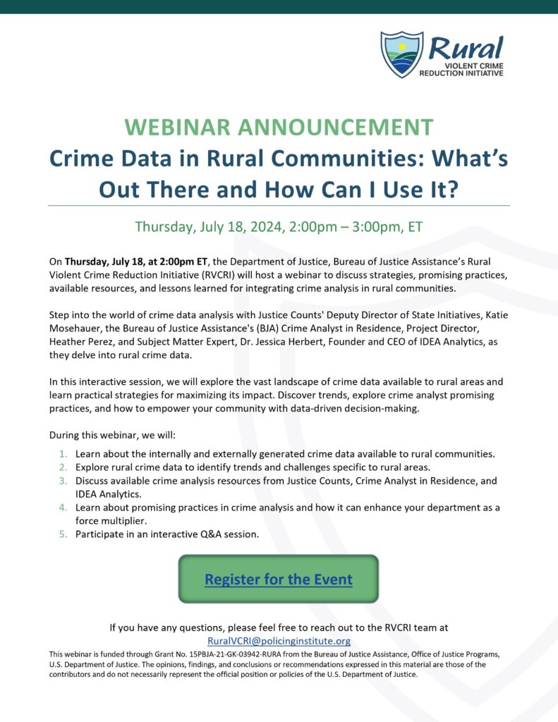 Crime Data in Rural Communities: What’s Out There and How Can I Use It ...